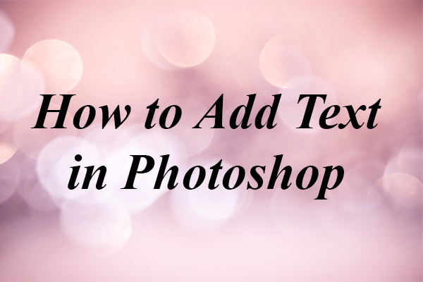 Solved How To Add Text In Photoshop 