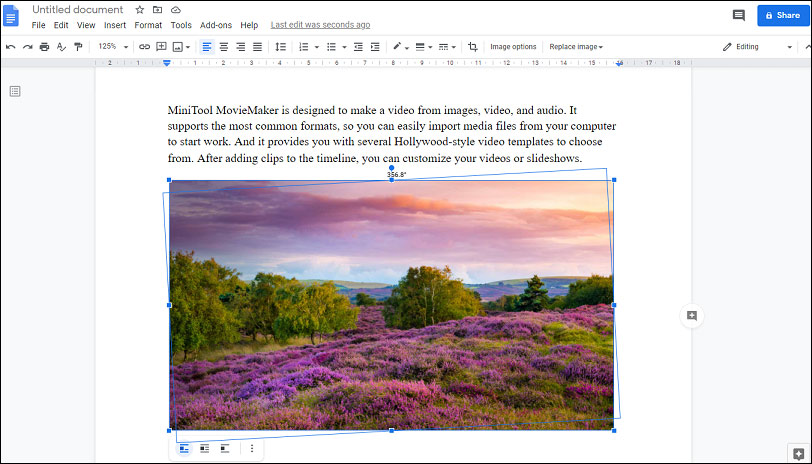 Solved How To Rotate Image In Google Docs MiniTool MovieMaker